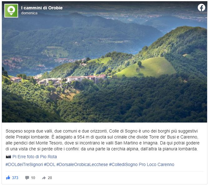 Colle di Sogno, sospeso sul sublime